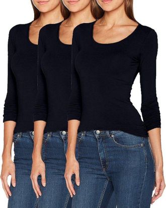 Only Langarmshirt (3er-Pack) Basic Shirts