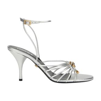 Versace Medusa Embellished Ankle Strap Heels - - Shoes - Damen - Grau - 40 EU