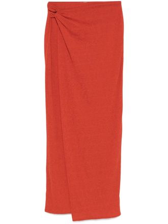 Nanushka Drapierter Midirock - Orange