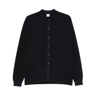 Aspesi Homme, Pulls, Noir, Taille: L Cardigan en laine et cachemire