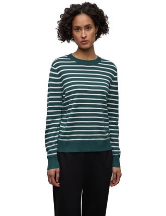 Street One Gestreifter Pullover mediterra Green 46