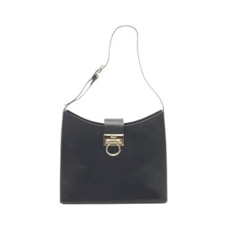 Ferragamo Pre-owned Gancini Leder Schultertasche - - Pre-owned - Damen - Schwarzk - ONE SIZE