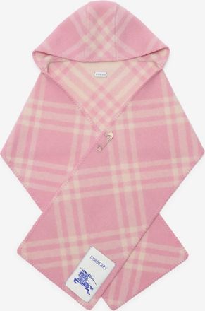 Burberry Kapuzenschal aus Wolle mit Karomuster