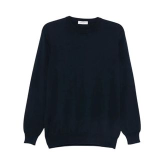 KANGRA Girocollo Rasato Calato - - Knitwear - Herren - Blau - 3XL