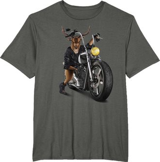 Fox Republic Design Hirschfahrt auf einem klassischen Motorrad T-Shirt
