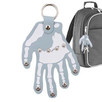 Generic Porte-cl&eacute; &agrave; main, porte-cl&eacute;s doigt, porte-cl&eacute;s en cuir - Pendentif amusant de palmier - Porte-cl&eacute;s souple pour, sacs, portefeuilles, sacs &agrave; dos, bleu,