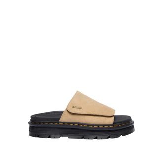 Dr. Martens Femme, Chaussures, Beige, Taille: 38 EU Zebzag Suede Platform Slide