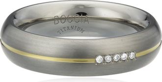 Boccia Damen-Ring Titan Diamant wei&szlig; Gr.52 (16.6) 0130-0452