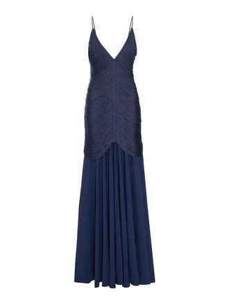 Bless Maxi Robe - Bleu