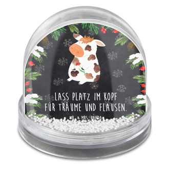 Mr. & Mrs. Panda Weihnachtskugel Kuh - Geschenk, Milchkuh, Schneekugel, Bauernhof, Milch, Große, Träume, Weihnachts, Spruch, Weihnachten