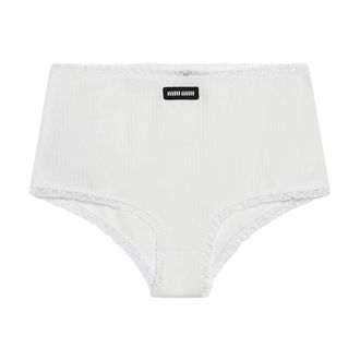 Miu Miu Baumwoll-Slips - - Underwear - Damen - Wei&szlig; - M