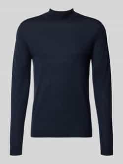 Roy Robson Slim Fit Strickpullover aus reiner Schurwolle mit Stehkragen