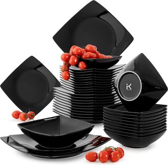 Konsimo Konsimo. Geschirrset 12 Personen - EPIRI Teller Set Modern 36 Teilig - Tafelservice & Geschirrsets - Kombiservice 12 Personen - Steingut Service f&uuml;r F