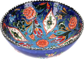 Guru Shop 1 Stk. Orientalische Keramiksch&uuml;ssel, Schale, M&uuml;slischale, Handbemalt - &Oslash; 21 cm/Modell 5