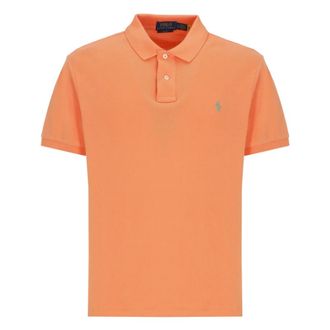 Ralph Lauren Homme, Tops, Orange, Taille: M Polo en Piqu&eacute; de Coton