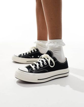 Converse Wide Fit - Chuck 70 Ox - Sneaker in Schwarz, weite Passform