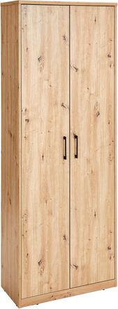 Xora Mehrzweckschrank, Eiche Artisan, Metall, 5 F&auml;cher, 72x194x36 cm, stehend, Waschk&uuml;che, Mehrzweckschr&auml;nke