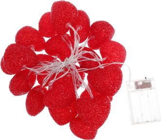 BESPORTBLE LED Herz Lichterkette 3m mit 20 Roten LED Lichtern Dekorative Valentinstags Partybeleuchtung Batteriebetrieben Sanftes Licht f&uuml;r Hochzeit und Zuhause