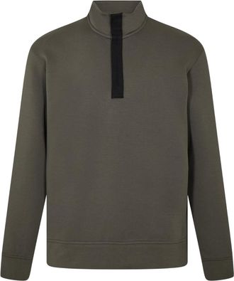 A|X Armani Exchange Sweatshirt f&uuml;r Herren, mit kurzem Rei&szlig;verschluss (Khakigr&uuml;n)
