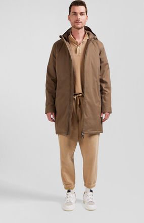 Eden Park Parka Longue &Agrave; Capuche En Nylon Marron