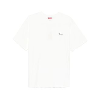 Kenzo Homme, Tops, Blanc, Taille: S T-shirt élégant Ff65Ts2604Sg 02
