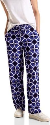 Street One A377879 Pantalon en Viscose avec Imprimé, Violet/Bleu, 34W x 30L Femmes, Multicolore