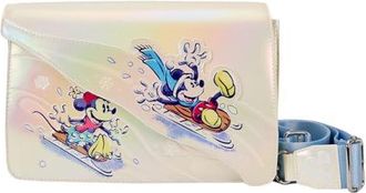Loungefly Disney Mickey et ses amis Winter Wonderland Sac &agrave; bandouli&egrave;re, multicolore