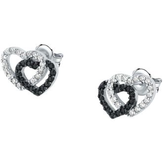 Cleor Boucles doreilles en argent 925/1000 et zircon
