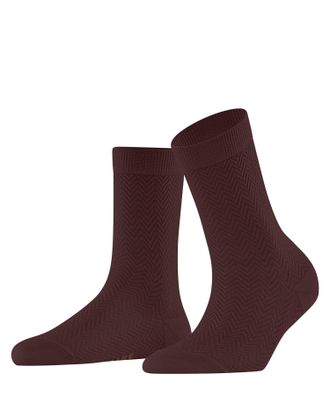 Falke Damen Socken Fable Estate W So Wolle einfarbig 1 Paar, Braun Cayenne 5950, 39-42