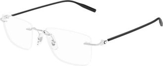 Montblanc lunettes de vue à monture rectangulaire - Noir