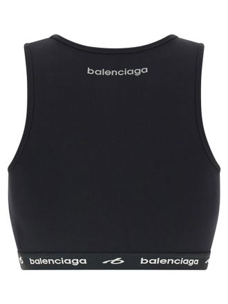 Balenciaga Logo-Jacquard Technical Tank Top - Black