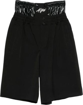 Moncler Homme, Shorts, Noir, Taille: M Noir Logo Imprim&eacute; Taille &Eacute;lastique