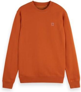 Scotch & Soda Seasonal Core - Sweat-Shirt avec Logo Coupe Classique, Rouille 610, M