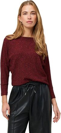 Zero Kurzarmshirt Damen Glitzershirt mit U-Boot Ausschnitt (1-tlg) Plain/ohne Details