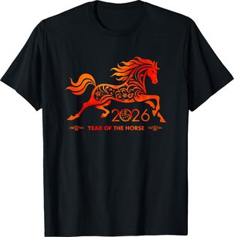 Creativemotions Chinesisches Neujahr des Pferdes 2026 T-Shirt