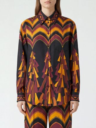 Pucci Bedruckte Bluse aus reiner Seide mit klassischem Kragen