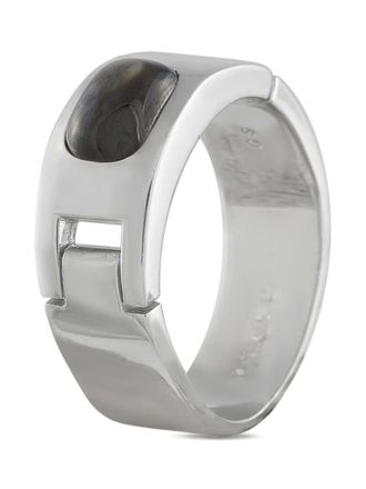 Herm&egrave;s bague en or blanc 18ct et quartz - Argent