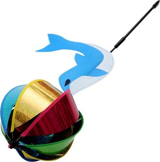 Yardwe Delfin-windmühle Mit Drehbarem Ball Kinderfreundliches Gartenspielzeug Zur Außendekoration Wetterfestes Windspiel Für Garten Party Und Weihnachtsdekor