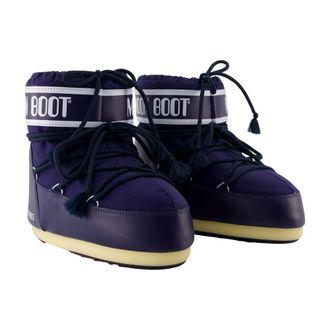 Moon Boot Womens Icon Low Ankle Boots - Moon Synthetic Blue Shoes Ankle-Boots