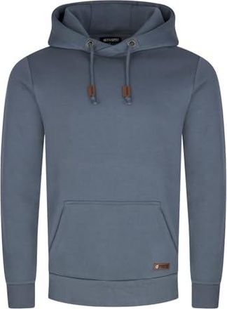 Riverso RIVJulian Sweat à capuche pour homme, coupe droite, col croisé, rouge, bleu, beige, noir, vert, gris, S, M, L, XL, 2XL, 3XL, 4XL, 5XL, Bleu turpid, 5X