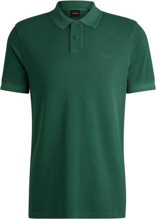 BOSS Herren Prime Poloshirt aus Baumwoll-Piqué mit Logo-Print Hellgrün L