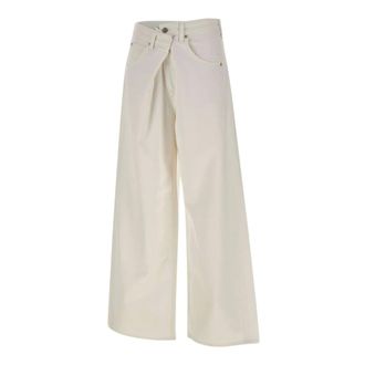 A Gold E Femme, Jeans, Blanc, Taille: W23 Vana Fold Jean