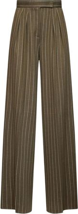 Max Mara Femme, Pantalons, Vert, Taille: 36 FR Pantalon large