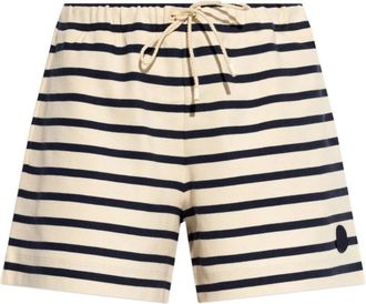 Moncler Femme, Shorts, Beige, Taille: 40 FR Pantaloncini a righe coulisse