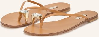 Casadei Casadei Zehentrenner Mit Schmucksteinen beige