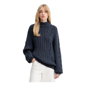 Iro Novani Zopfstrickpullover - - Knitwear - Damen - Blau - L