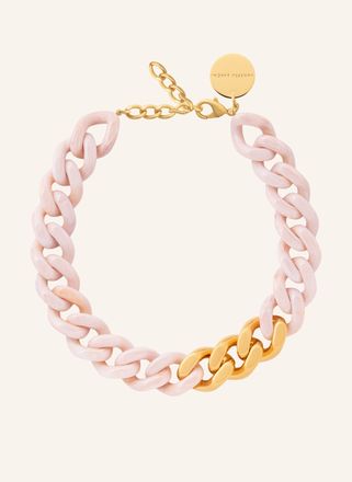 Vanessa Baroni Vanessa Baroni Halsketten Flat Chain Gold Ivory Rose Marble By Glambou gold