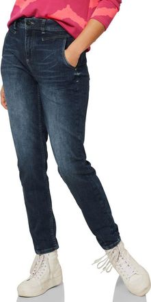 Street One Damen A375789 Jeanshose Loosefit, Authentic Dark Blue wash, W32/L28