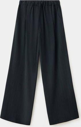 Mango Pantalon droit cordon bleu marine - Femme - XS - MANGO