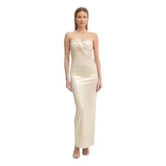 Fracomina Maxikleid mit Knoten-Detail - - Dresses - Damen - Gelb - L